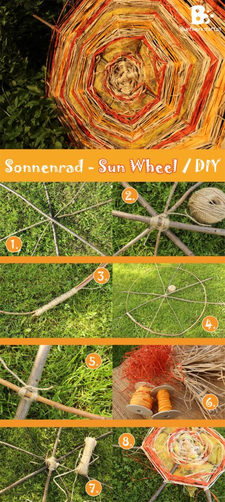 DIY - Sun Wheel craft, garden decoration